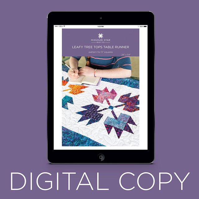 Digital Download - Leafy Tree Tops Table Runner Quilt Pattern by Misso
