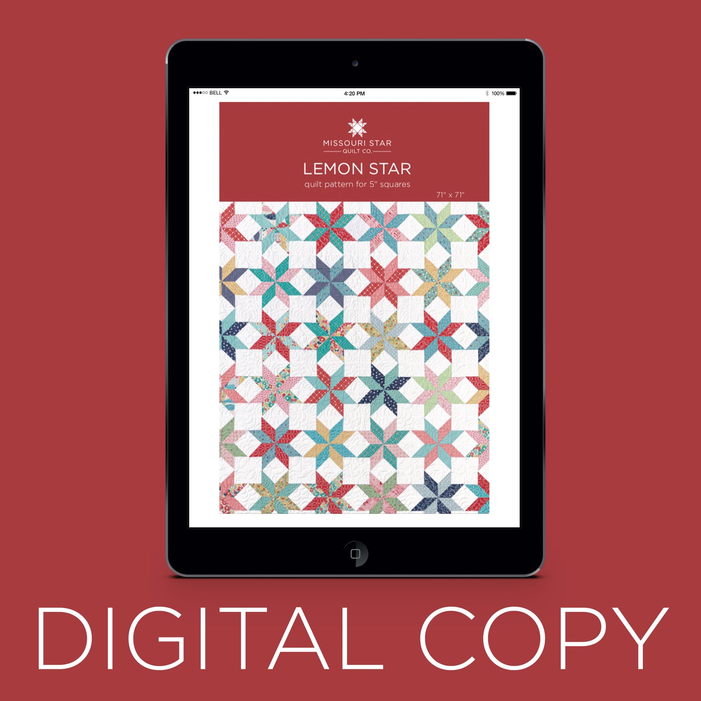 Digital Download - Lemon Star Quilt Pattern by Missouri Star