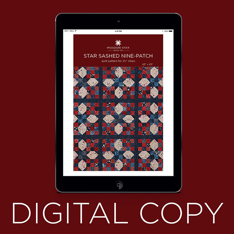 Digital Download - Star Sashed Nine-Patch Quilt Pattern by Missouri St