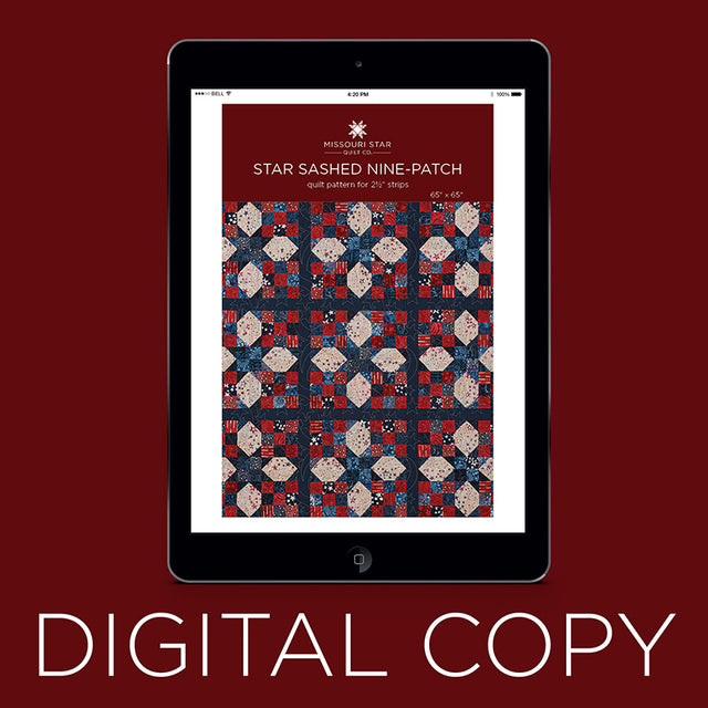 Digital Download - Star Sashed Nine-Patch Quilt Pattern by Missouri St