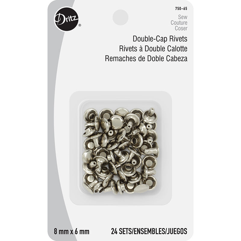 Double Cap Rivets - Nickel