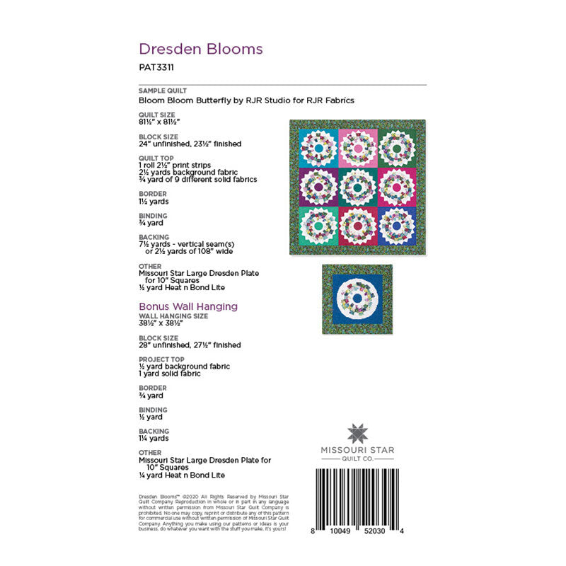 Dresden Blooms Quilt Pattern by Missouri Star