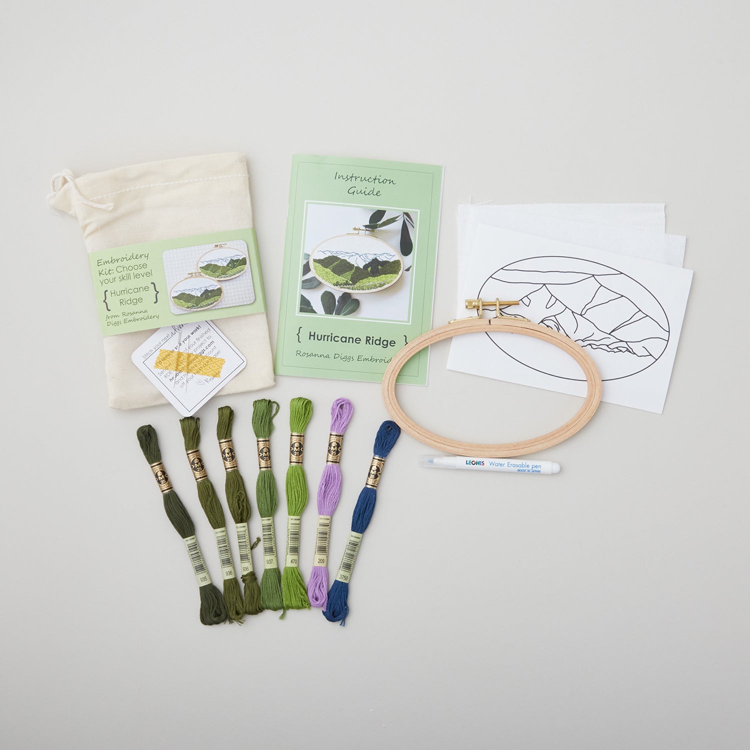 Hurricane Ridge Embroidery Kit