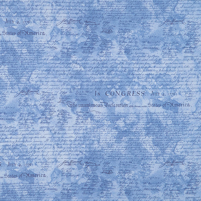 Colors of Courage - Declaration All Over Blue Yardage