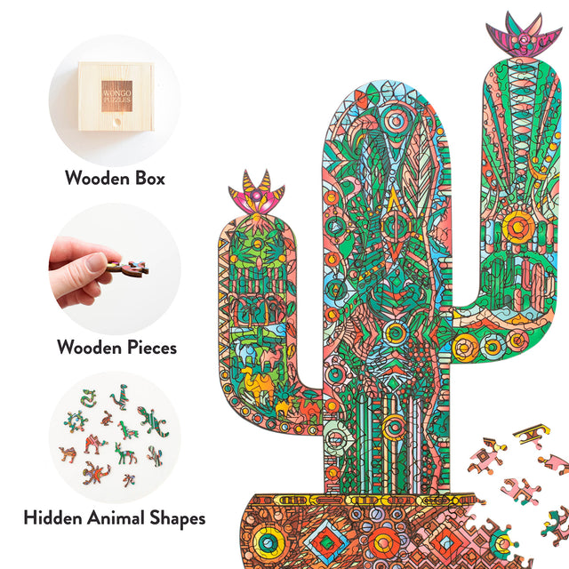 Cactus Wood Puzzle