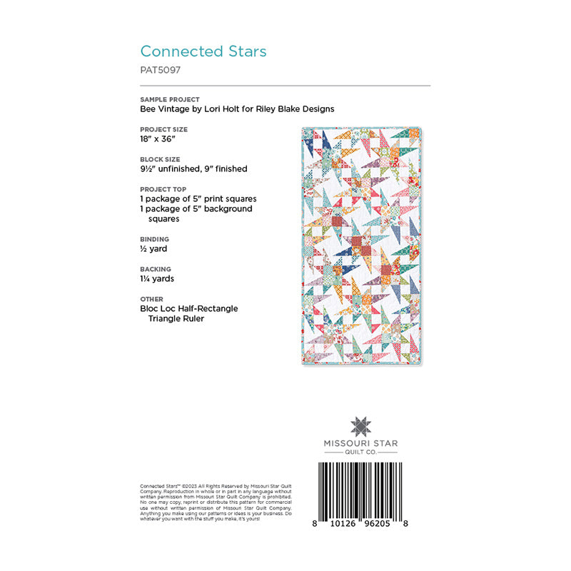 Connected Stars Table Topper Pattern by Missouri Star