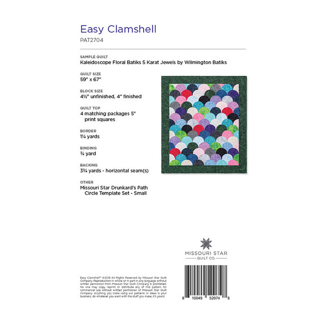 Easy Clamshell Quilt Pattern by Missouri Star
