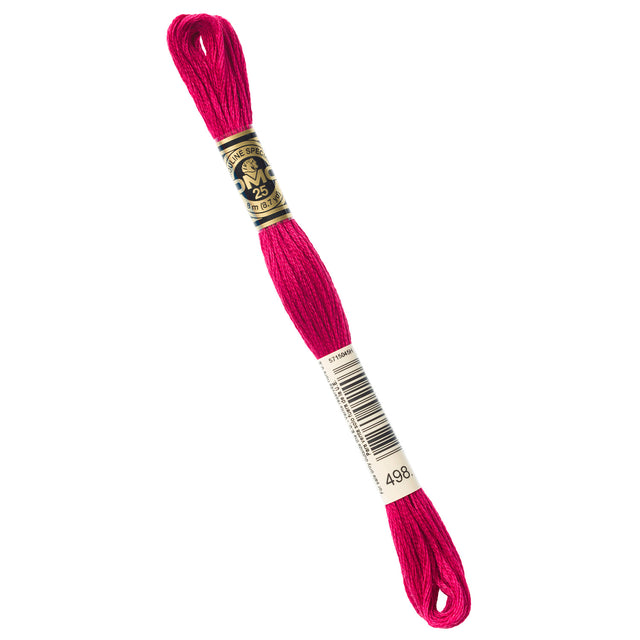 DMC Embroidery Floss - 498 Dark Red