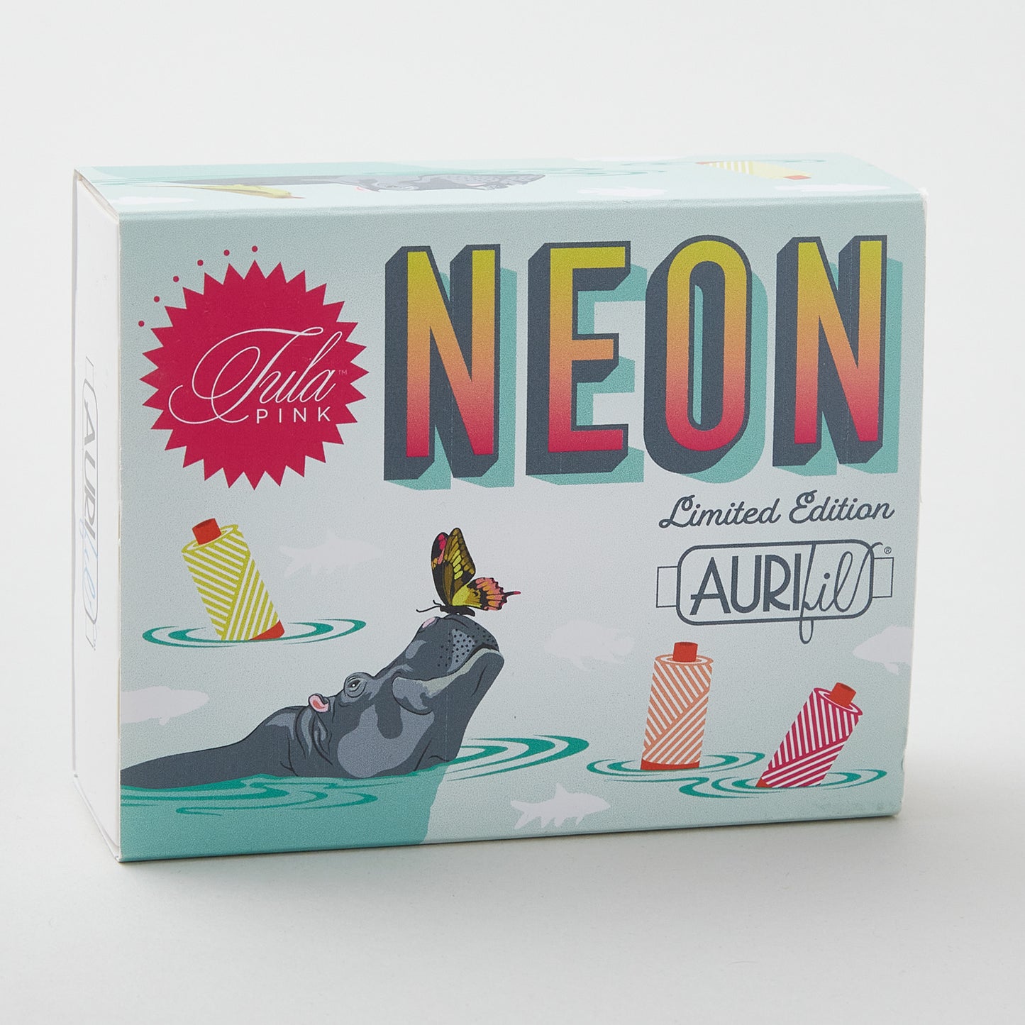 AURIfil Tula Pink Neons & Neutrals 50WT Cotton Thread Collection - 3 L