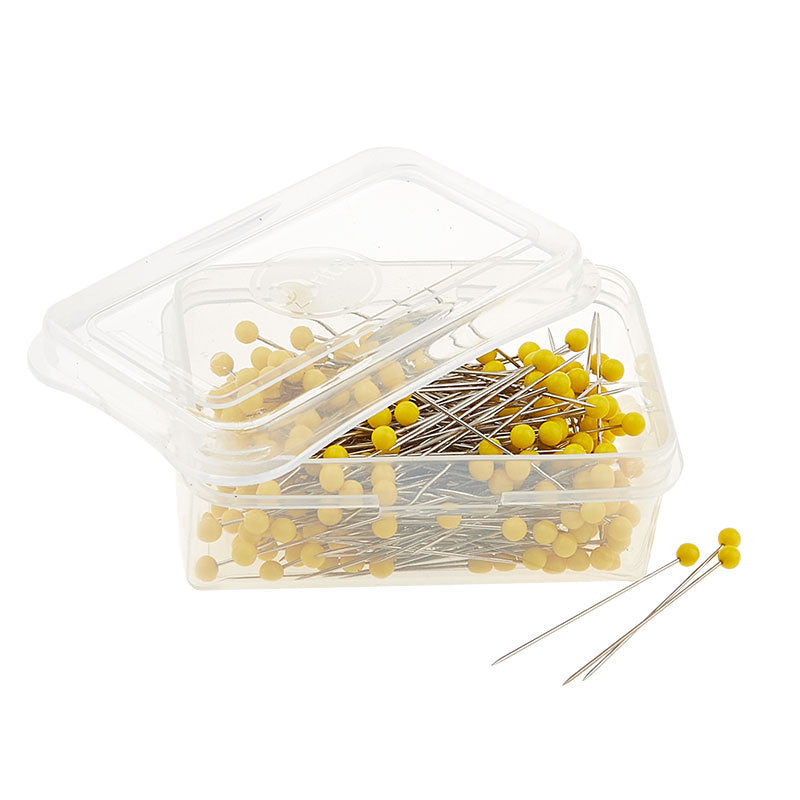 Extra-Long Yellow Color Ball Pins - 250 count