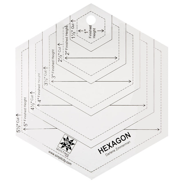 EZ Quilting Hexagon Ruler