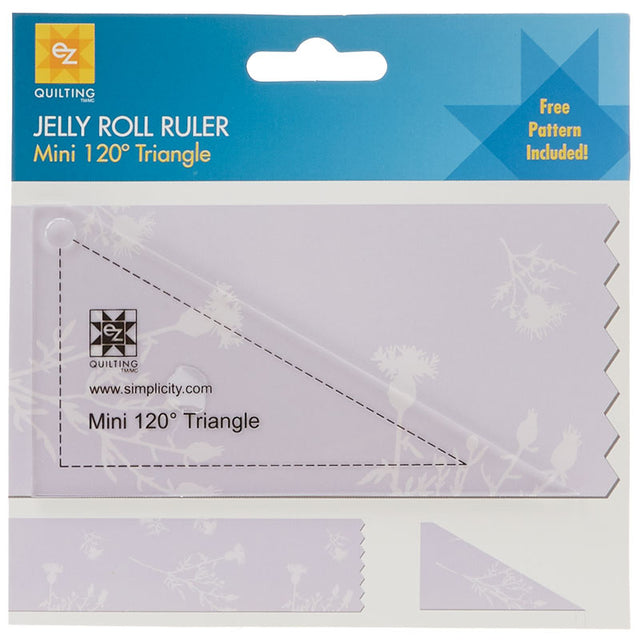 EZ Quilting Jelly Roll Ruler - Mini 120º Triangle