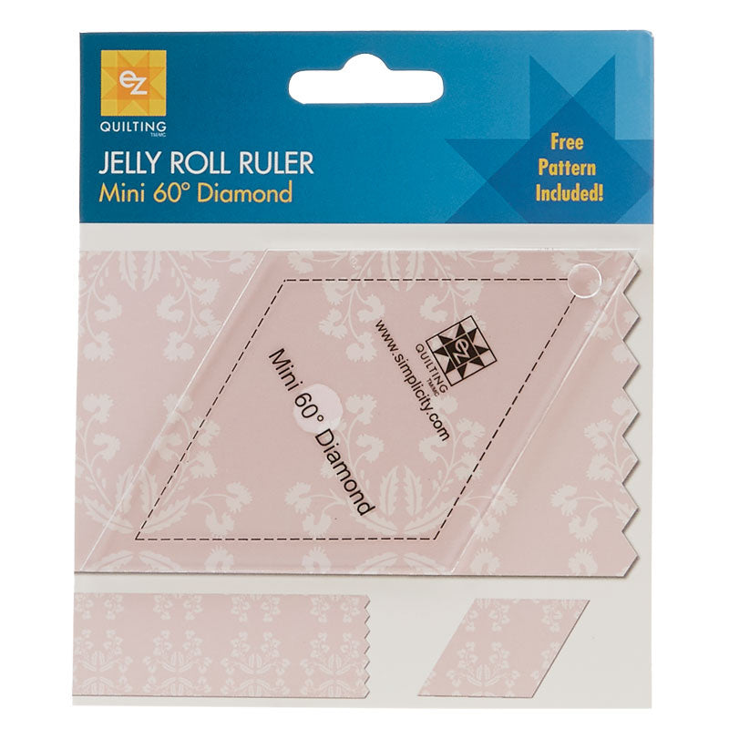 EZ Quilting Jelly Roll Ruler - Mini 60º Diamond