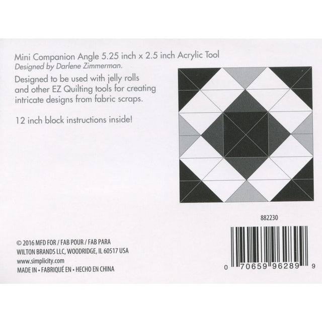 EZ Quilting Jelly Roll Ruler - Mini Companion Angle