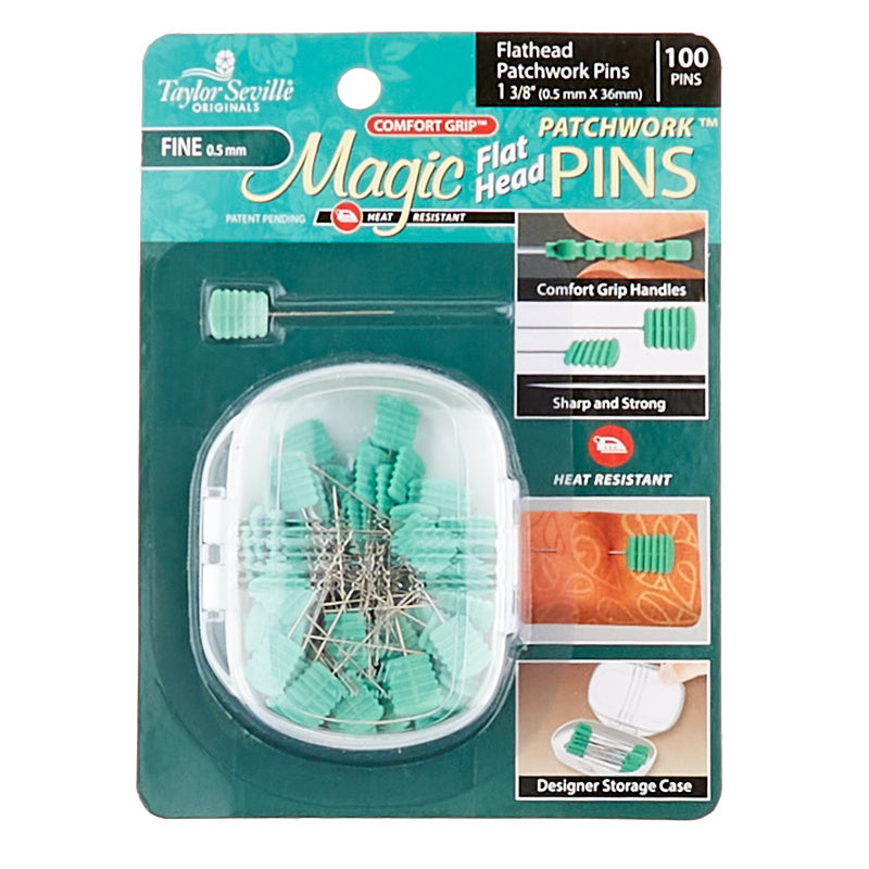 Magic Pins™ Flathead Patchwork Fine Pins - 100 count