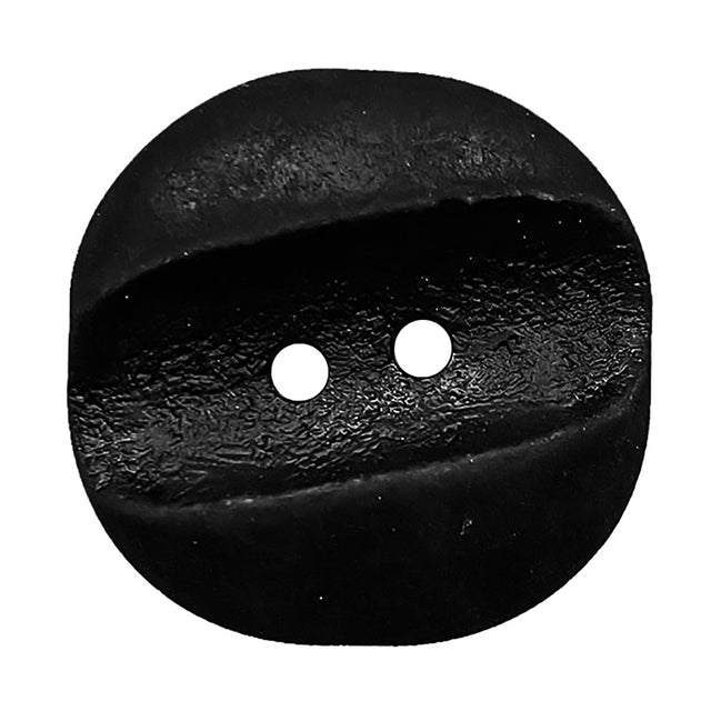 Square Polyamide 28mm Button - Black