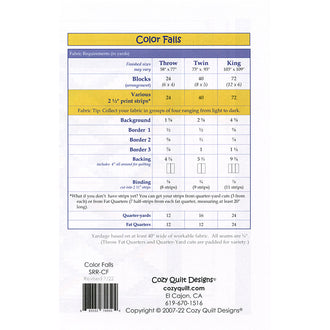 Color Falls Quilt Pattern