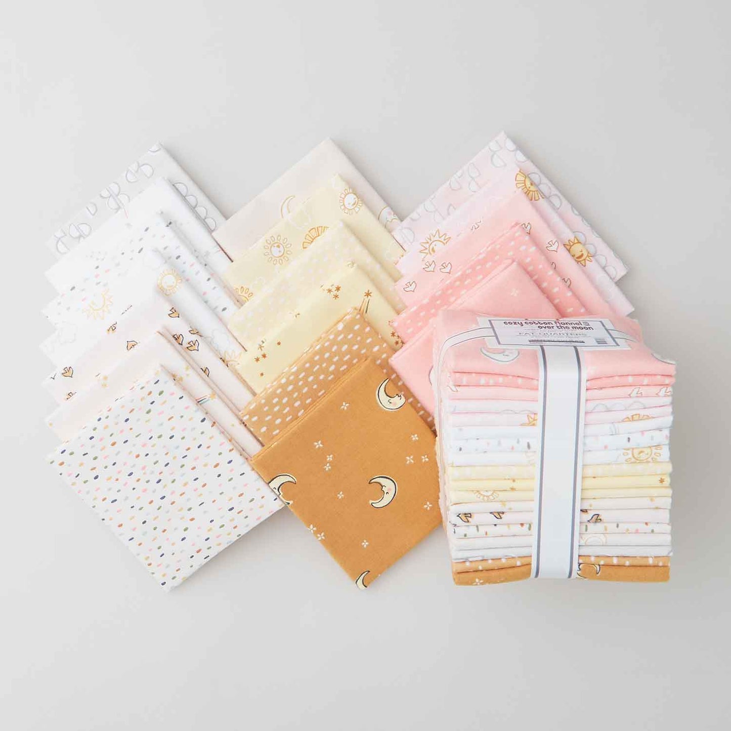 Cozy Cotton Flannels - Over the Moon Pastel Colorstory Fat Quarter Bun