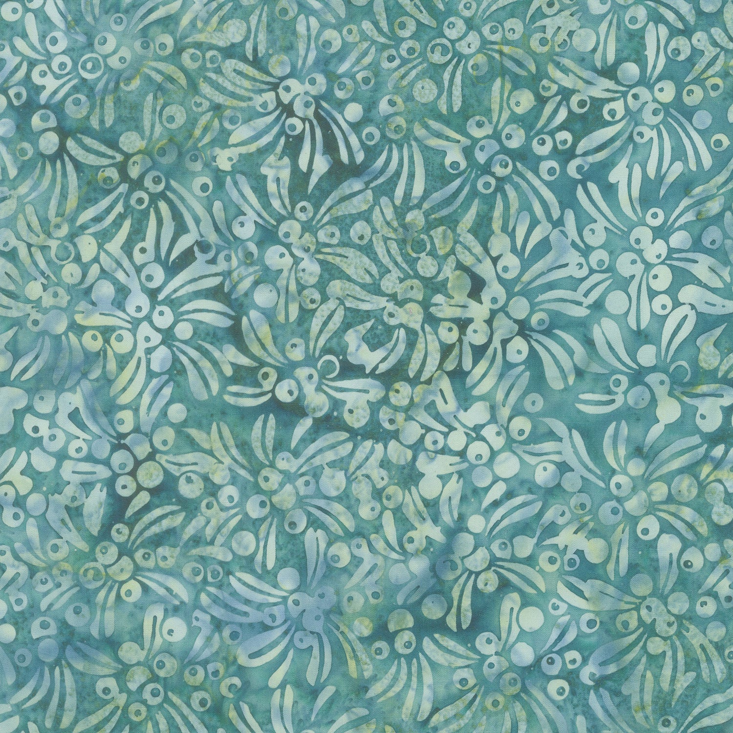 Maple Island Batiks - Berries Teal Bermuda Yardage