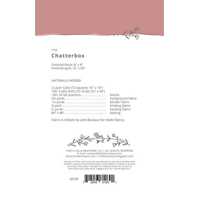 Digital Download - Chatterbox Pattern