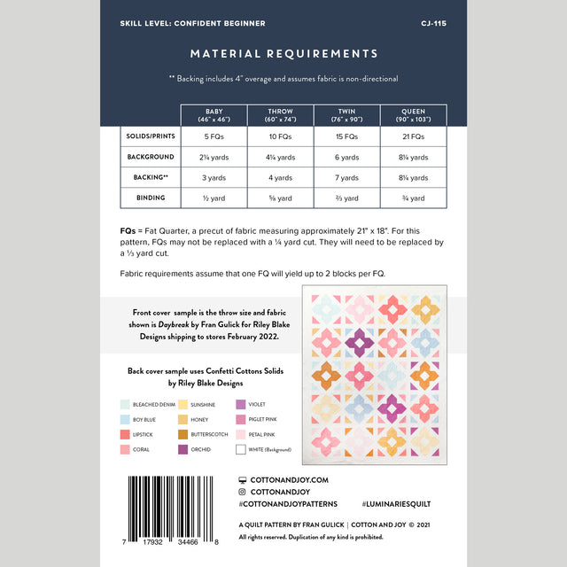 Digital Download - Luminaries Quilt Pattern