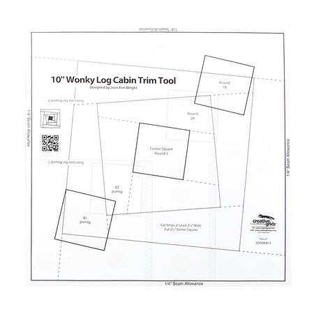 Creative Grids 10" Wonky Log Cabin Trim Tool