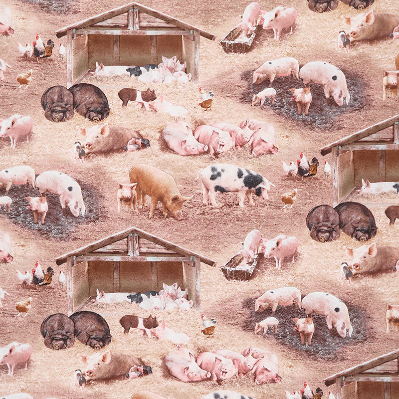 Farm - Pigs Brown Yardage