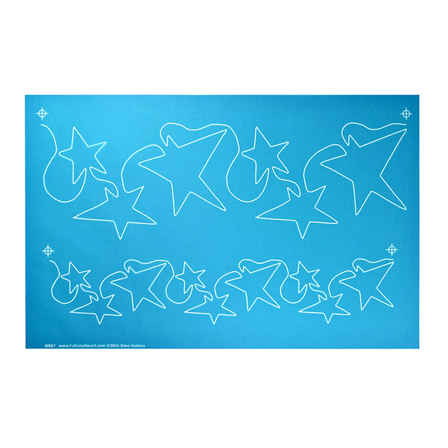 Full Line Stencil - Seeing Stars Border
