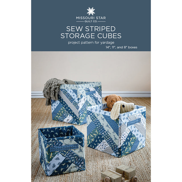 Sew Striped Storage Cubes Pattern by Missouri Star
