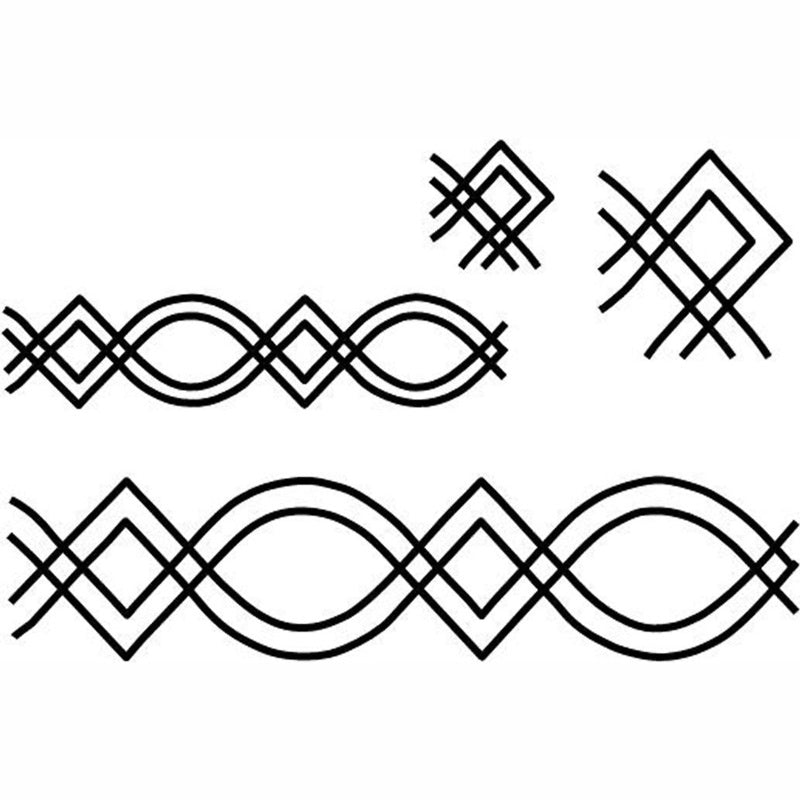 Full Line Stencil - Double Oval/Diamond Border