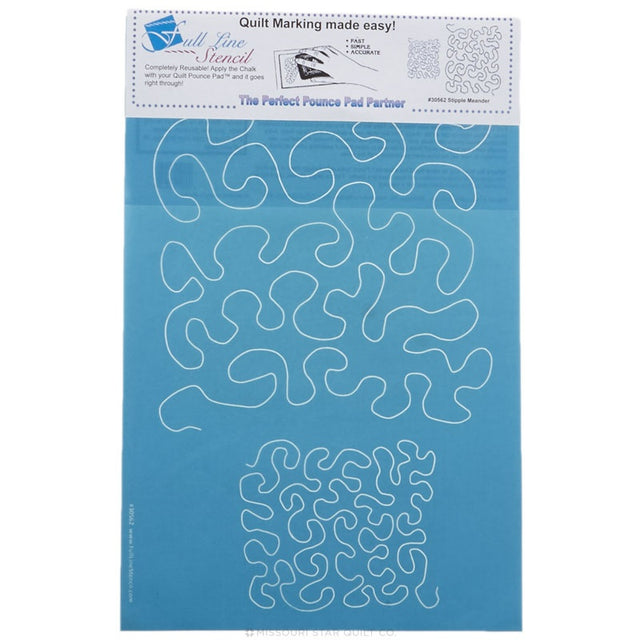 Full Line Stencil - Stipple Meander 2x Stencil