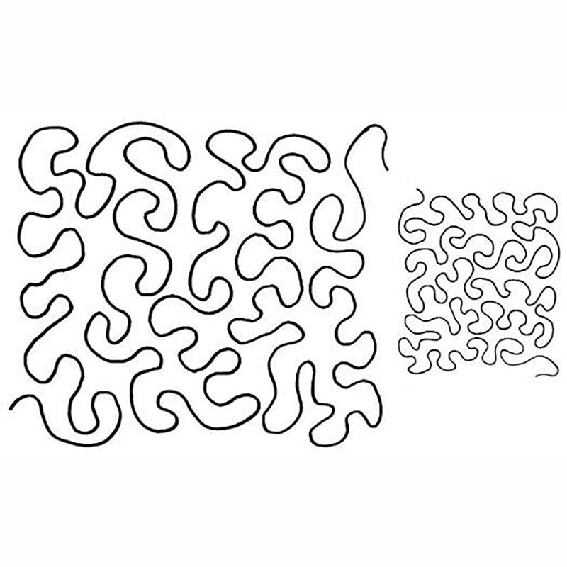 Full Line Stencil - Stipple Meander 2x Stencil