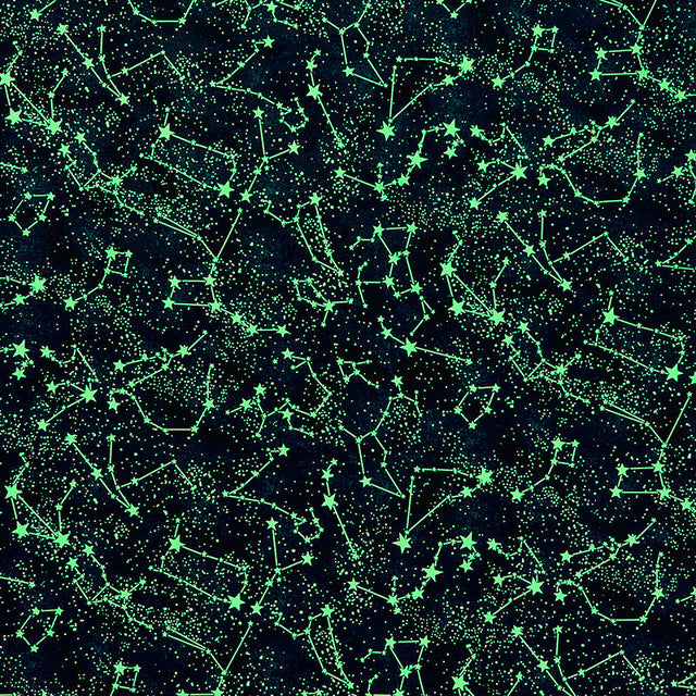 Glow in the Dark - Constellations Midnight Yardage