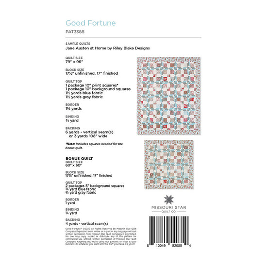 Good Fortune Quilt Pattern by Missouri Star