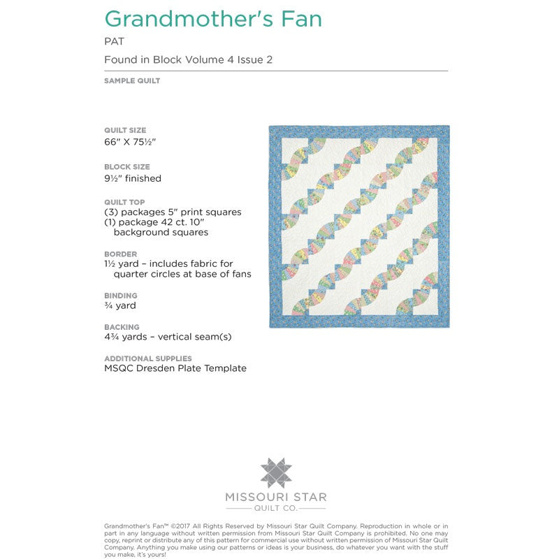 Grandmother's Fan Quilt Pattern by Missouri Star