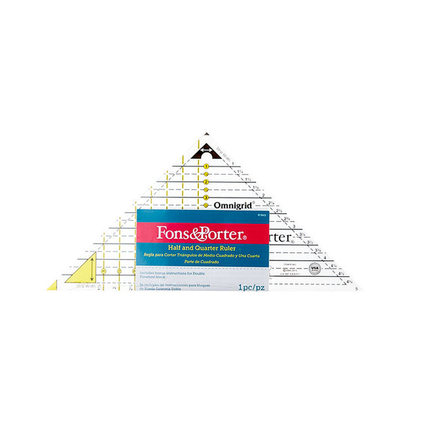 Half and Quarter Square Triangles Ruler
