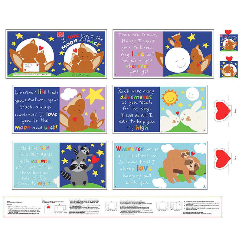 Huggable & Lovable Books - I Love You to the Moon Book Multi Panel