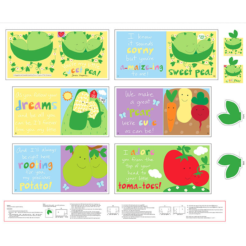 Huggable & Lovable Books - Sweet Pea Book Multi Panel
