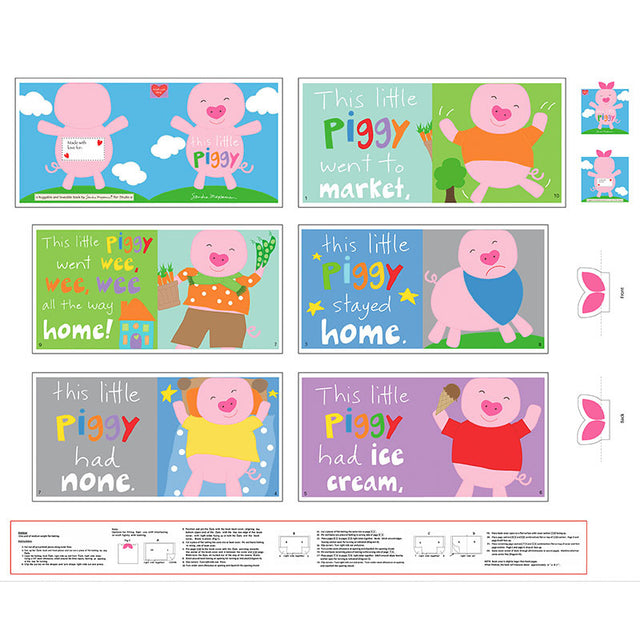 Huggable & Lovable Books - This Little Piggy Book Multi Panel