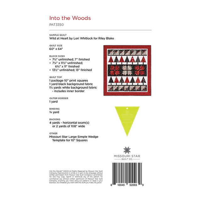 Into the Woods Quilt Pattern by Missouri Star