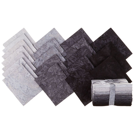 Java Batiks - Marble Black and Grey Favorites Fat Quarter Bundle