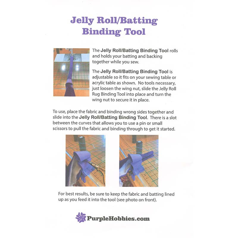 Jelly Roll Rug Binding Tool