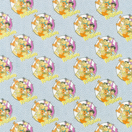 Jetsons and Flintstones Collections - Stone Age Family Grey Yardage