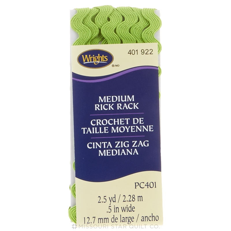 Leaf Green Medium Rick Rack (2 1/2 yard package)