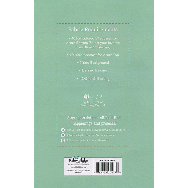 Lori Holt Acorn Love Table Runner Pattern