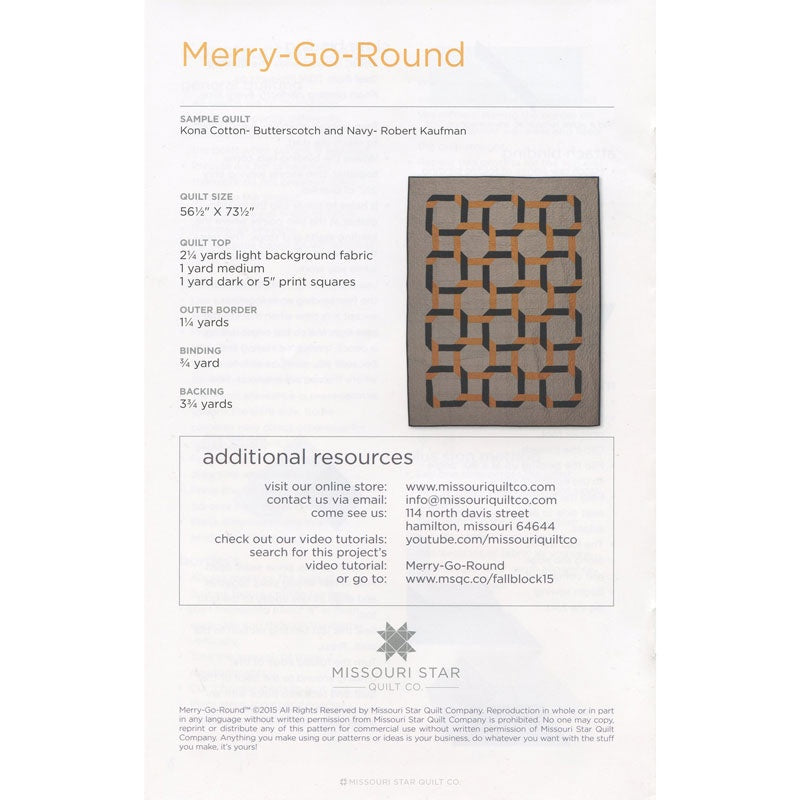 Merry-Go-Round Quilt Pattern by Missouri Star