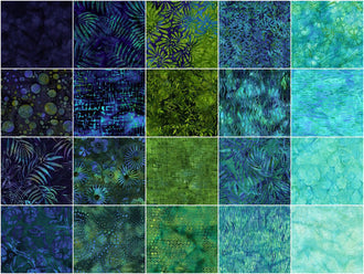 Midnight Rainforest Batiks Squares