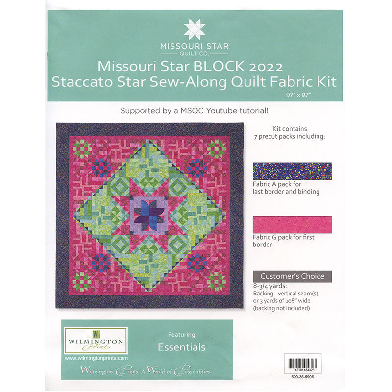 Missouri Star BLOCK 2022 Staccato Star Quilt Sew-Along Fabric Kit