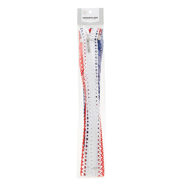 Missouri Star Fancy Zips - Six 14" Patriotic Zipper Pack