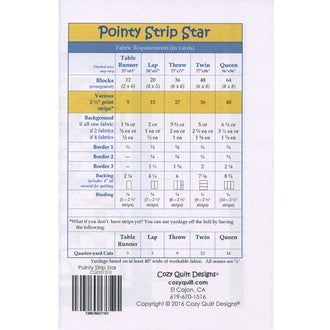 Pointy Strip Star Pattern